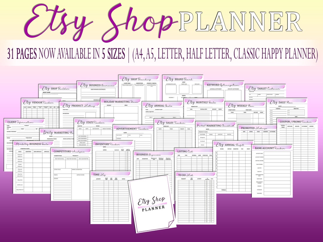 Etsy Guide Etsy Shop Business Planner Etsy Seller Guide Printable How ...