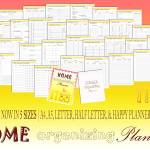 Home Organizing Planner Printable Home Management Cleaning Checklist ...