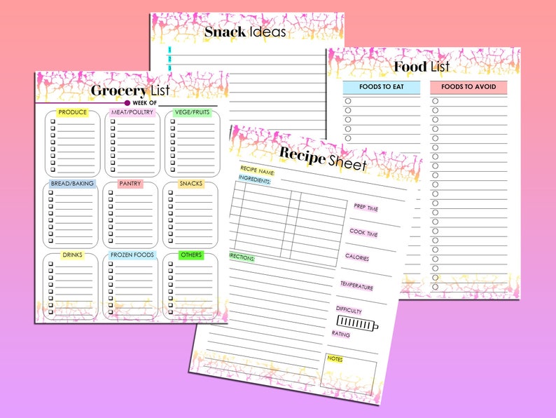 Fitness Planner Printable Workout Tracker Digital Download - Etsy