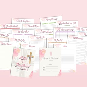 Faith Planner Bible Journal Printable Devotional Planner Bible Study ...