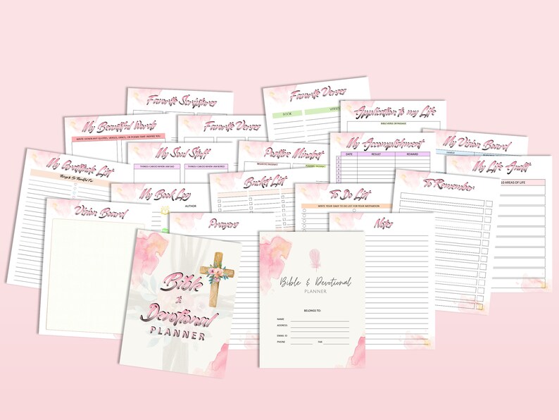 Faith Planner Bible Journal Printable Devotional Planner Bible Study ...