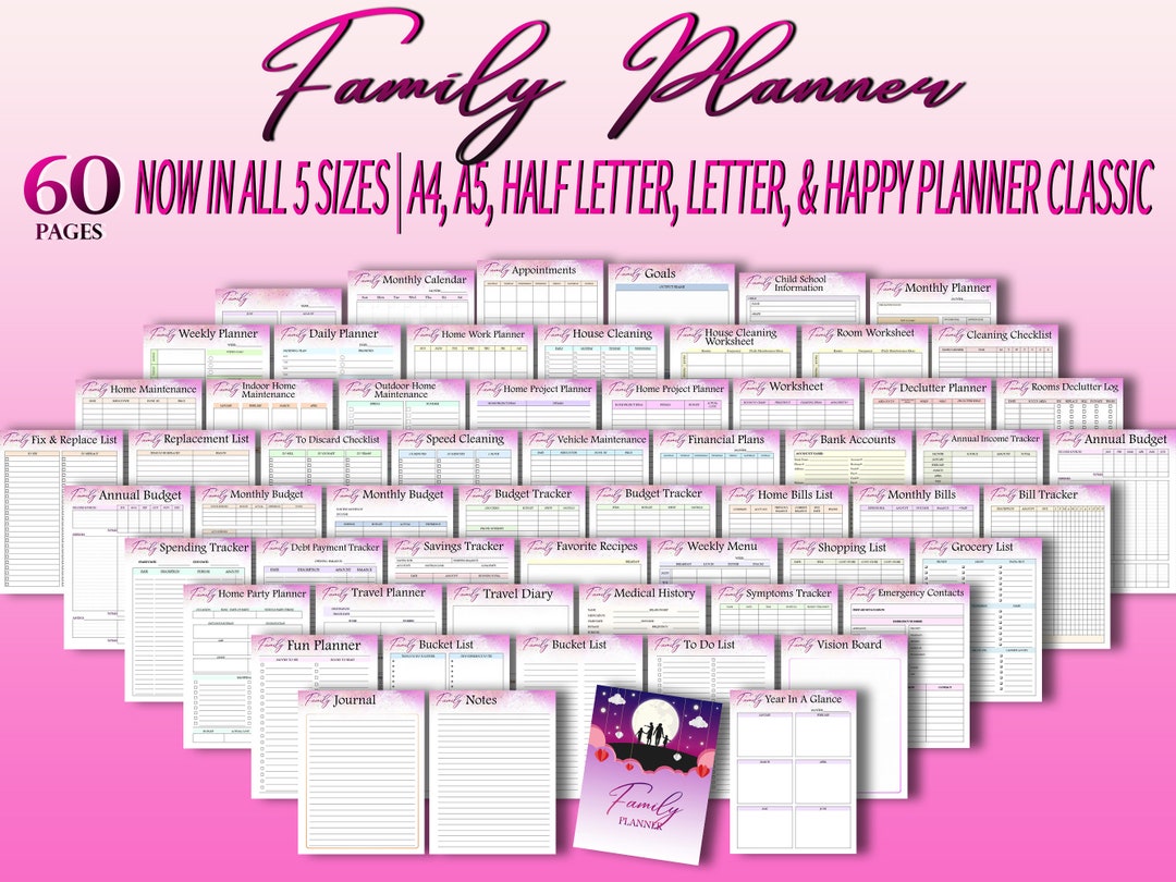 Ultimate Family Life Planner Printable Home Management Digital Download ...