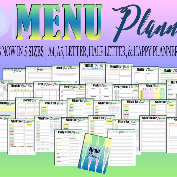 Happy Planner Classic Recipe - Etsy