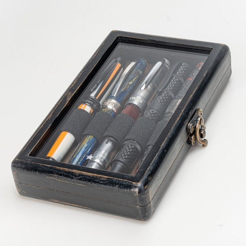 Pencil & Pen Box Distressed Black Painted MDF - Etsy