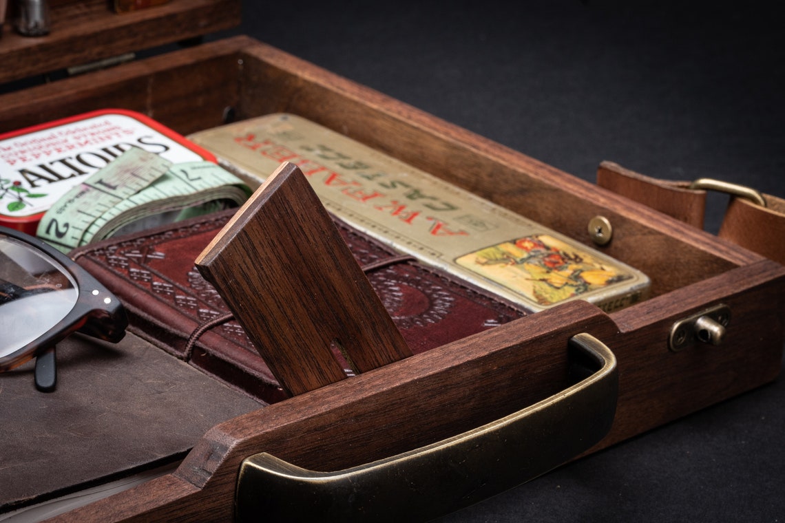 Wood Briefcase for Writers. Handmade With Walnut and Leather. | Etsy ...