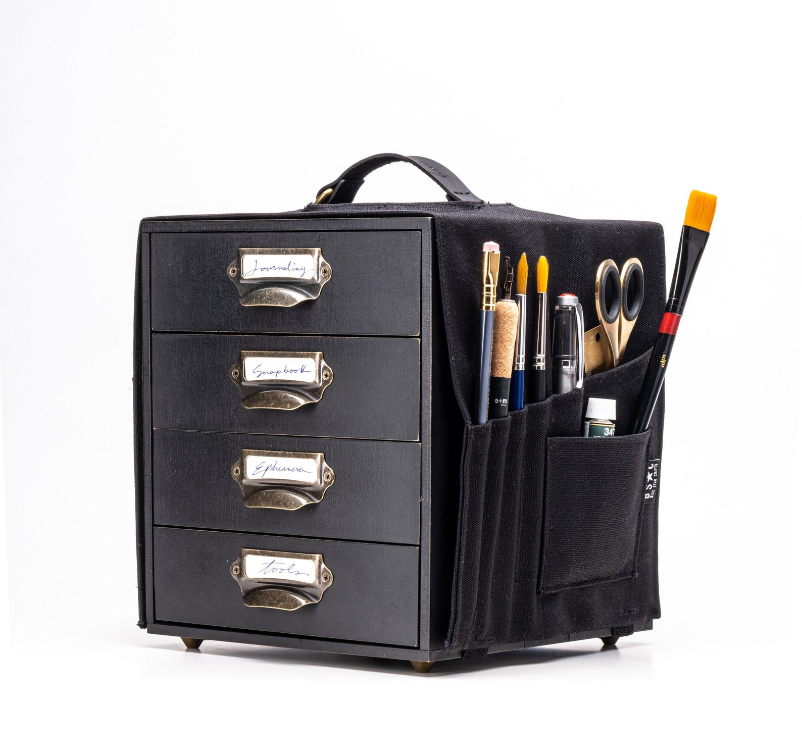 Vintage Toolbox With Drawers and Canvas Cover for Artists and Crafters ...