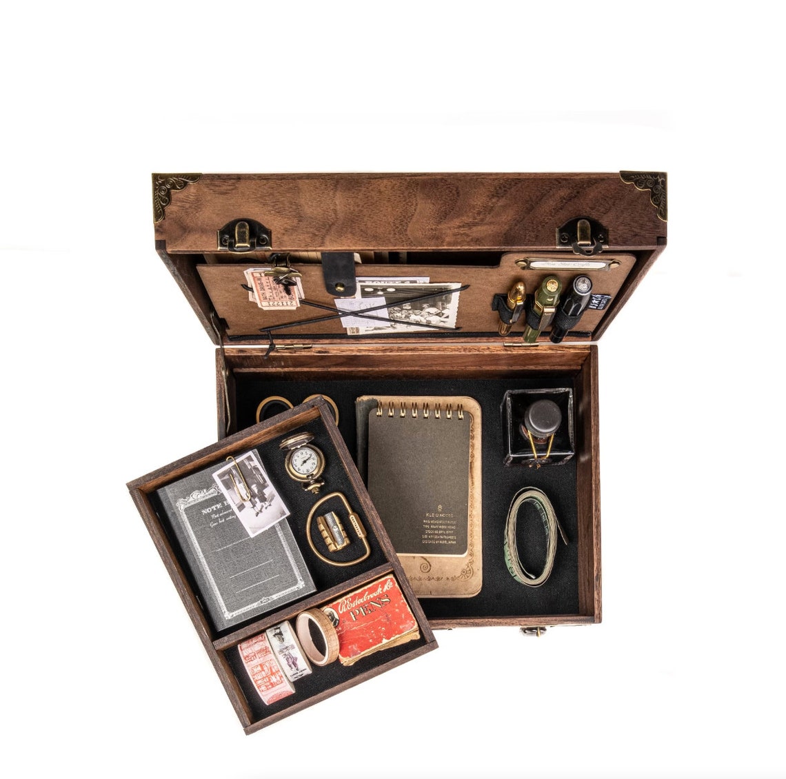 Vintage Treasure Box Made With Walnut Veneer - Etsy