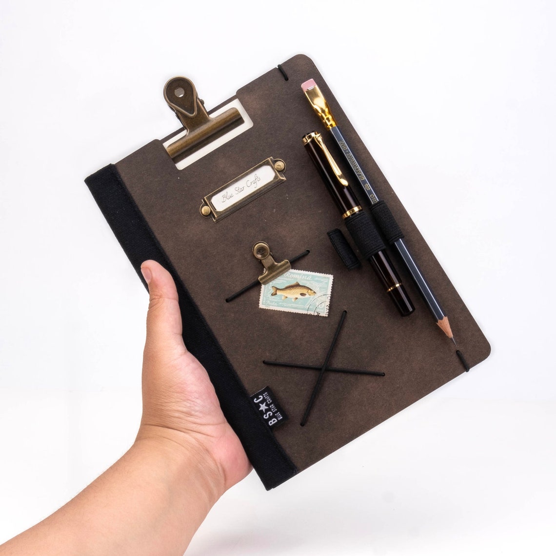 Clipfolio A5 Stained Cardboard and Canvas Clipboard | Etsy