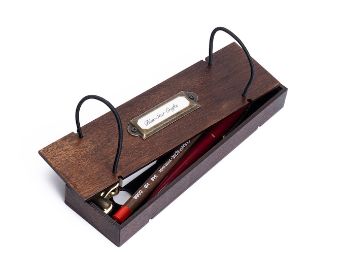 Two-tone Rosewood Color/maple Pen Box for Two Pens - Etsy
