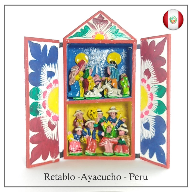 Peruvian Ayacuho Retablo traditional from ayacucho two scenes | Etsy