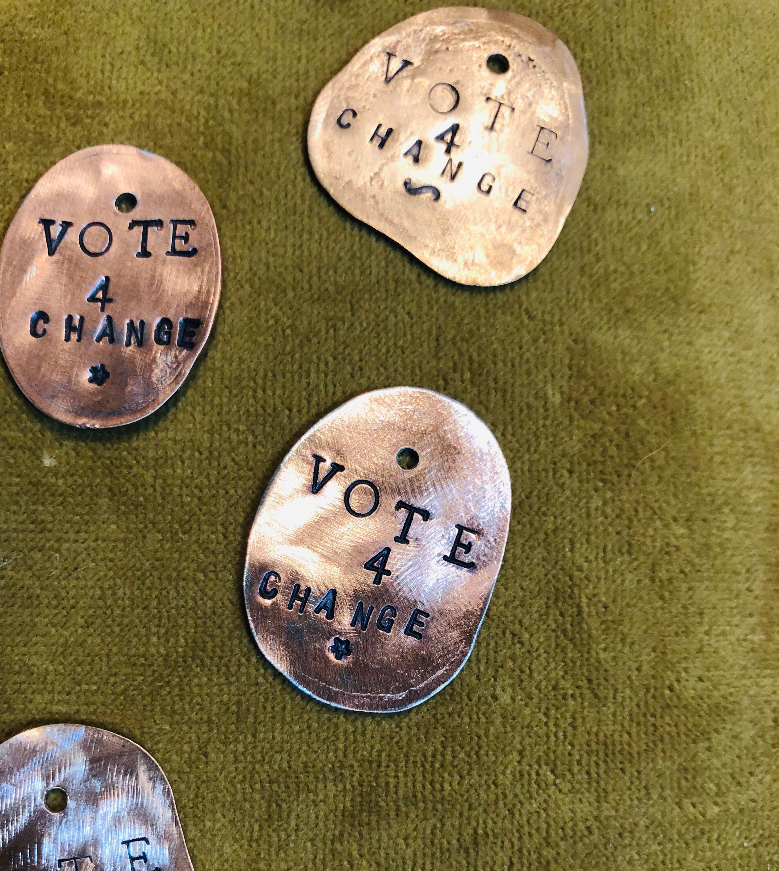 Vote for Change Token Keychain/ Copper US Penny With Vote | Etsy