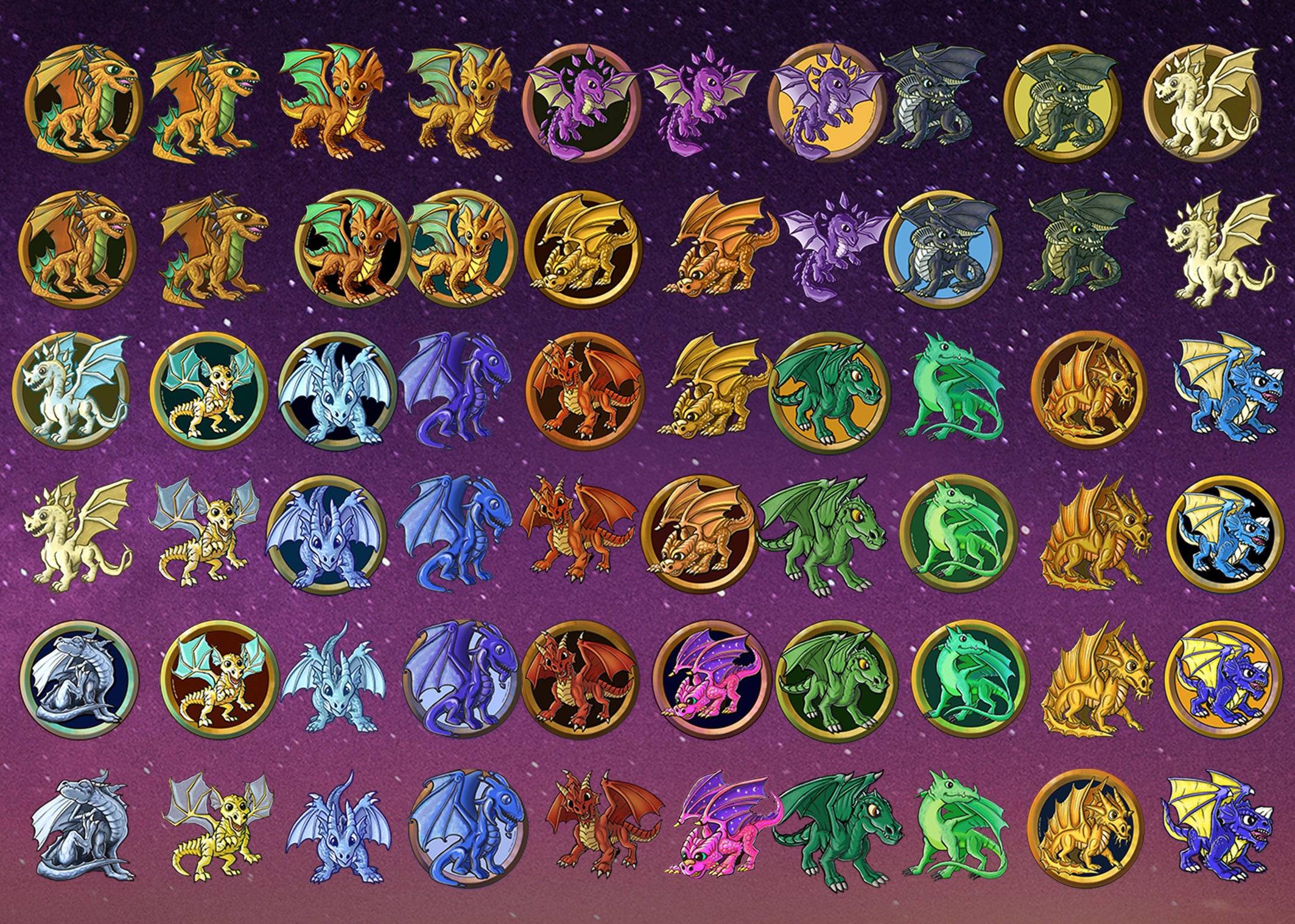 Dragon Wyrmling Tokens – 60 VTT Assets for Rpgs (digital Download) - Etsy