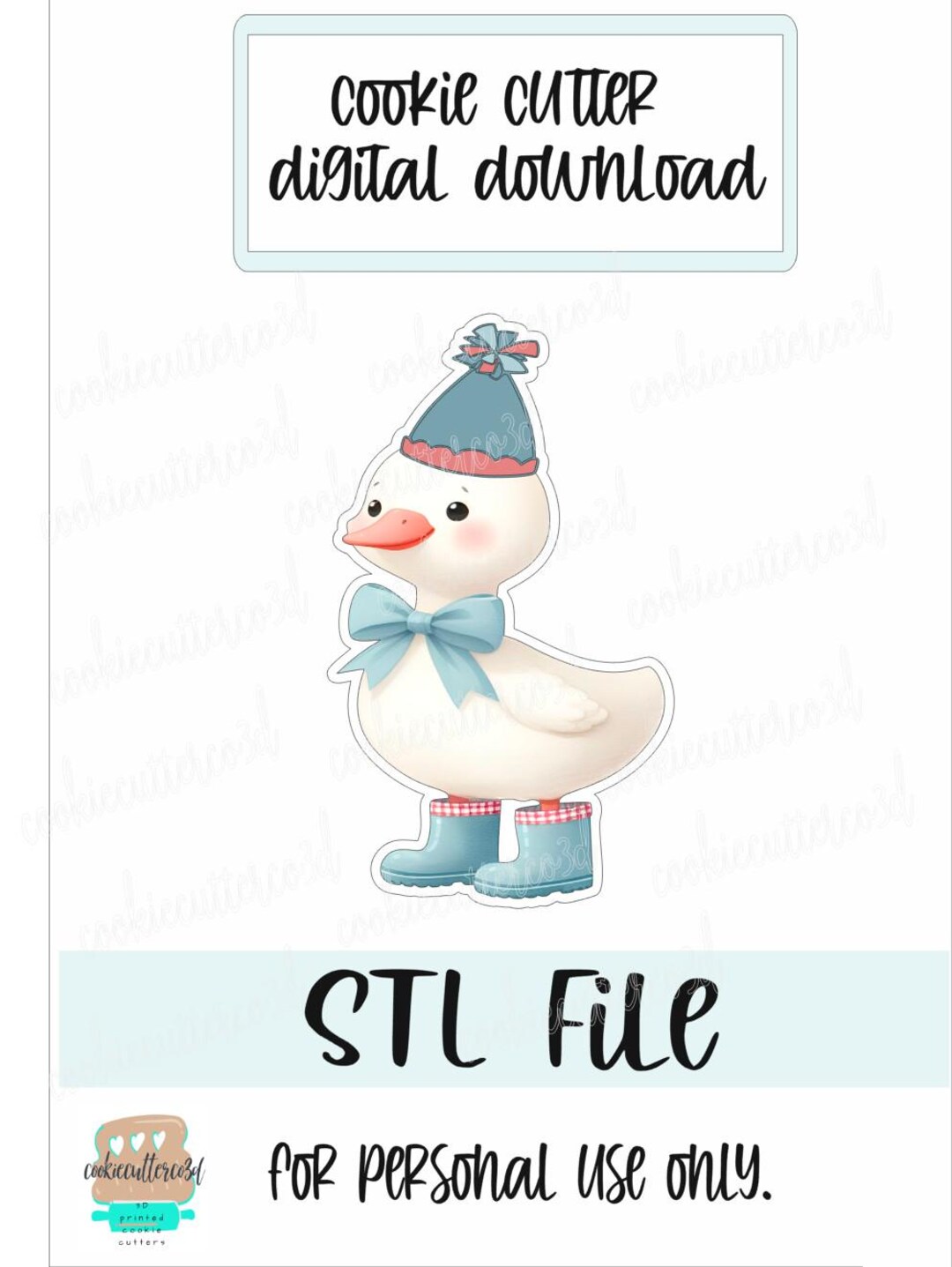 STL File-birthday Goose in Boots Cookie Cutter-bird-silly Goose ...
