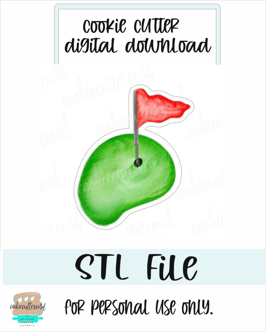 STL File Golf Green Cookie Cutter-digital Download - Etsy