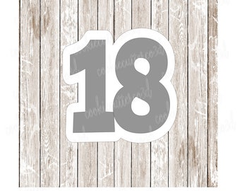 Number 18 Cookie Cutter - Etsy