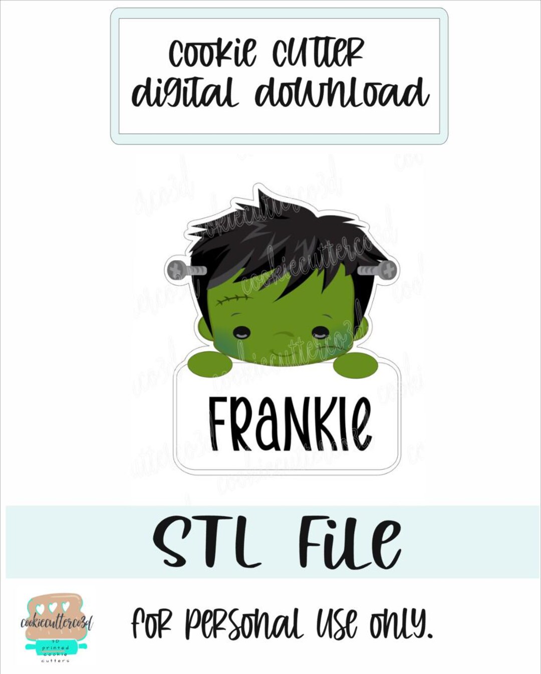 Frankenstein Plaque Cookie Cutter-stl File-halloween - Etsy
