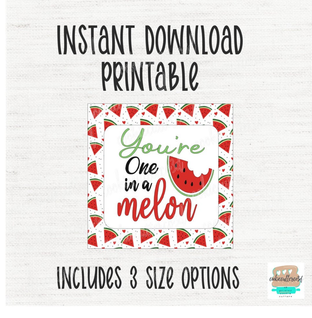 You're One in a Melon Tag-teacher Appreciation Instant Download ...
