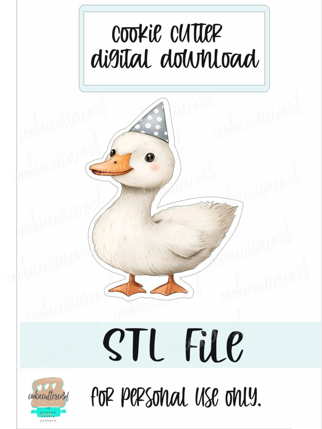 STL File-birthday Goose Cookie Cutter-bird-silly Goose-farm-birthday ...