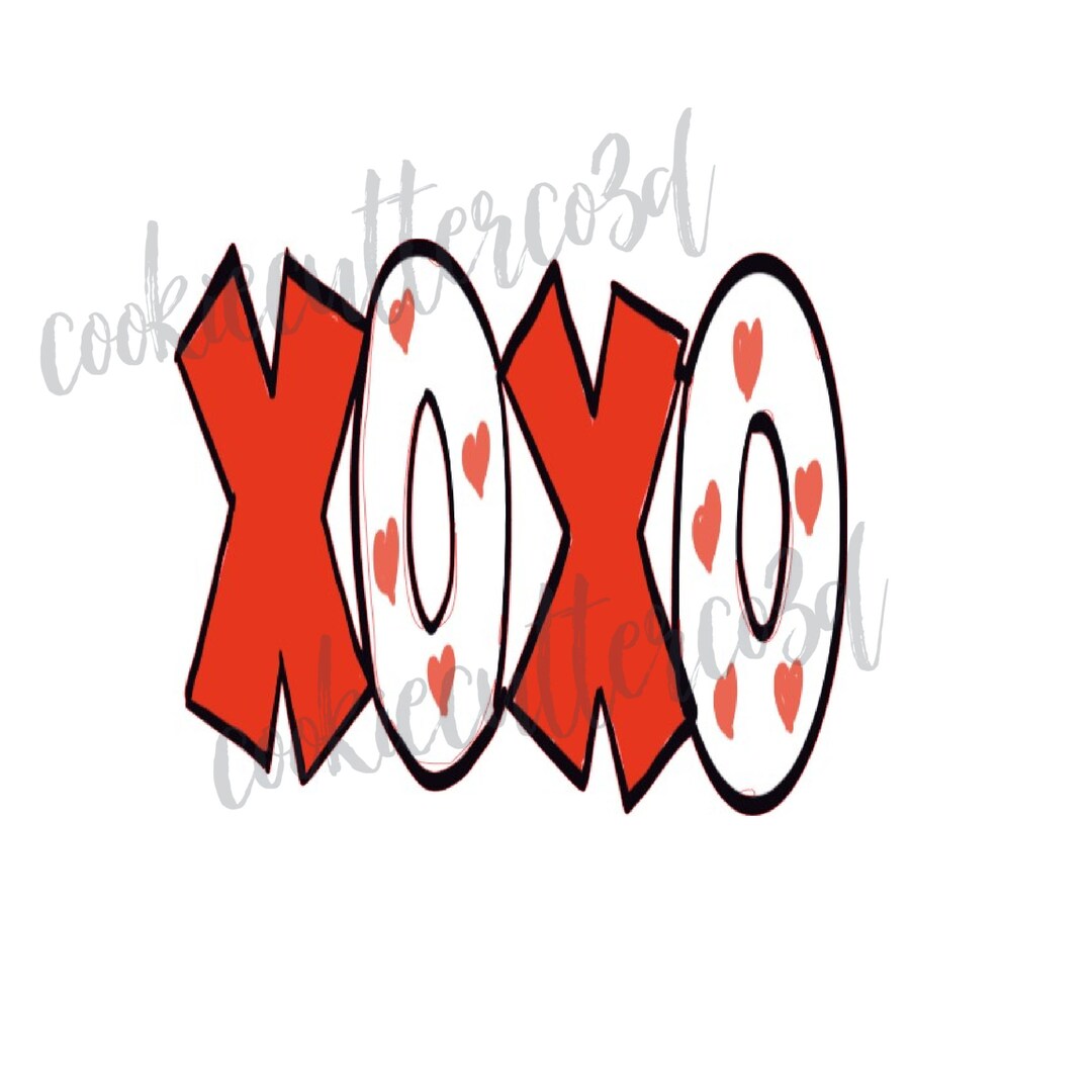 Valentine XOXO Cookie Cutter, Fondant Cutter, Clay Cutter - Etsy
