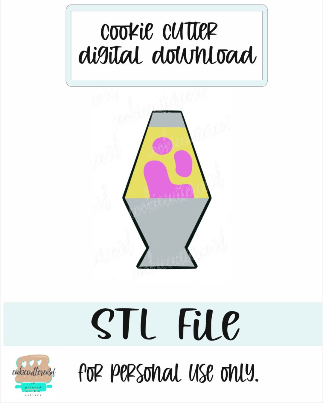 Lava Lamp Cookie Cutter-stl File-digital Download - Etsy