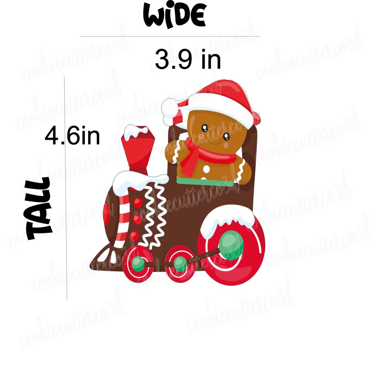 Gingerbread Man Train Set 3 Piece Engine Present Car Tree - Etsy