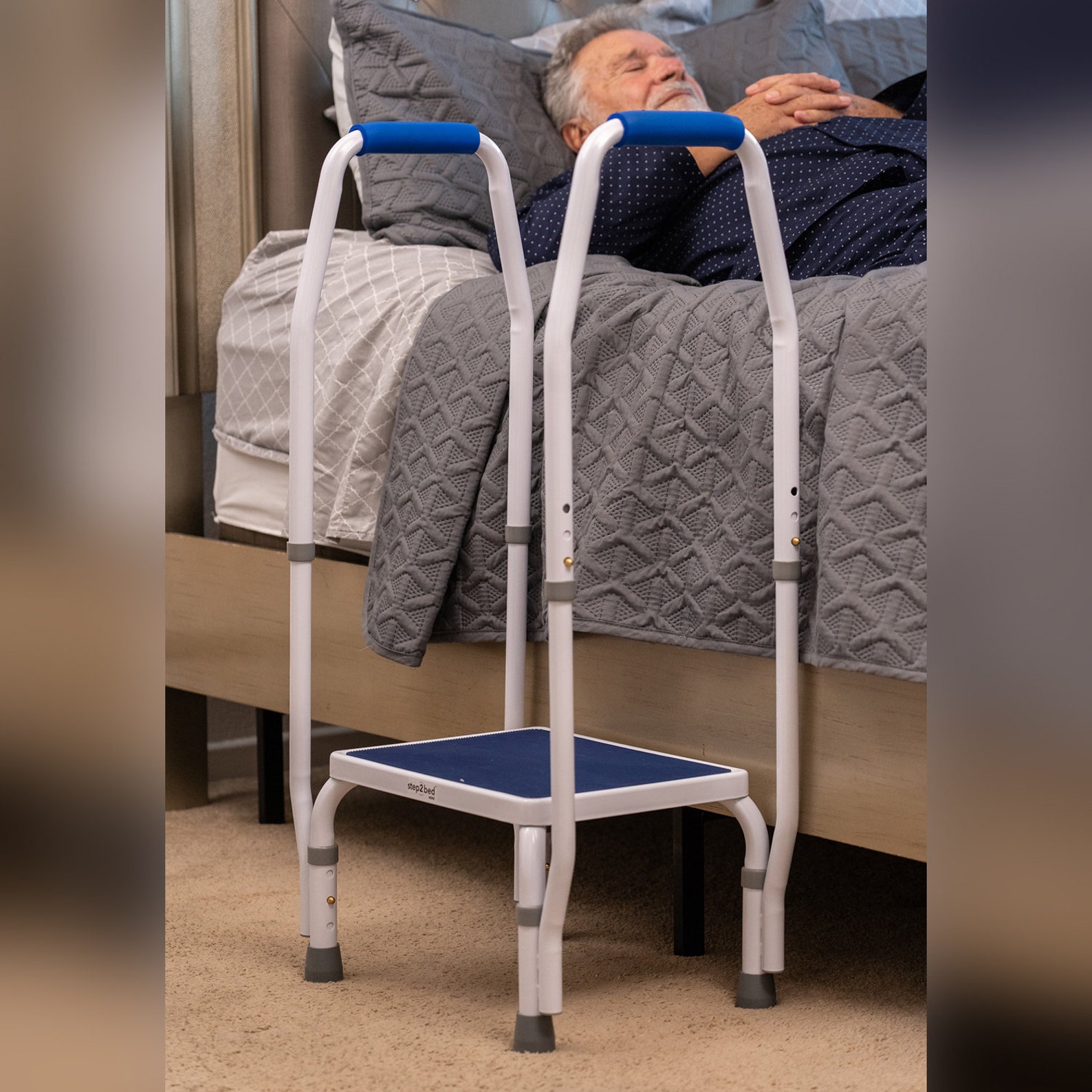 Step2bed Mini for Elderly With Adjustable Height Bed Step Stool for ...