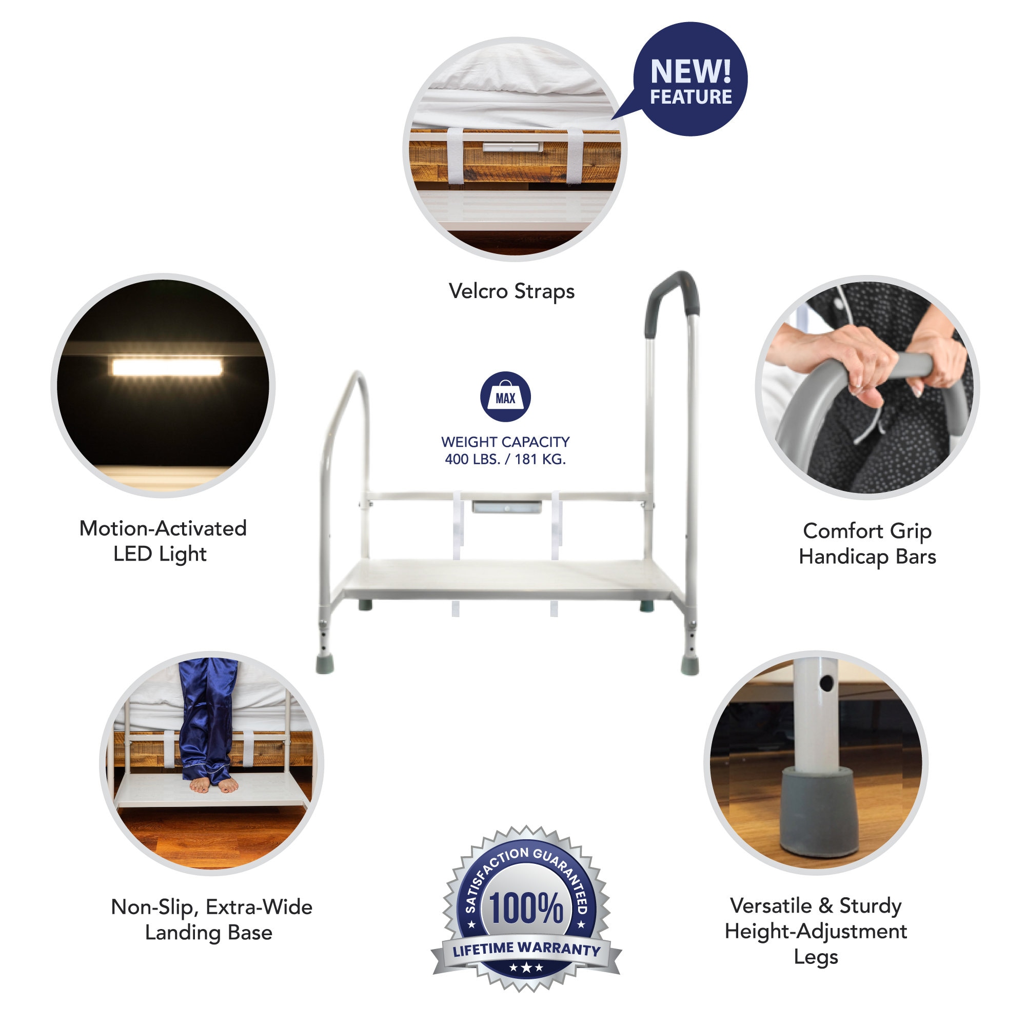 Step2bed: Bedside Safety Step With Steel Grab Bars - Etsy