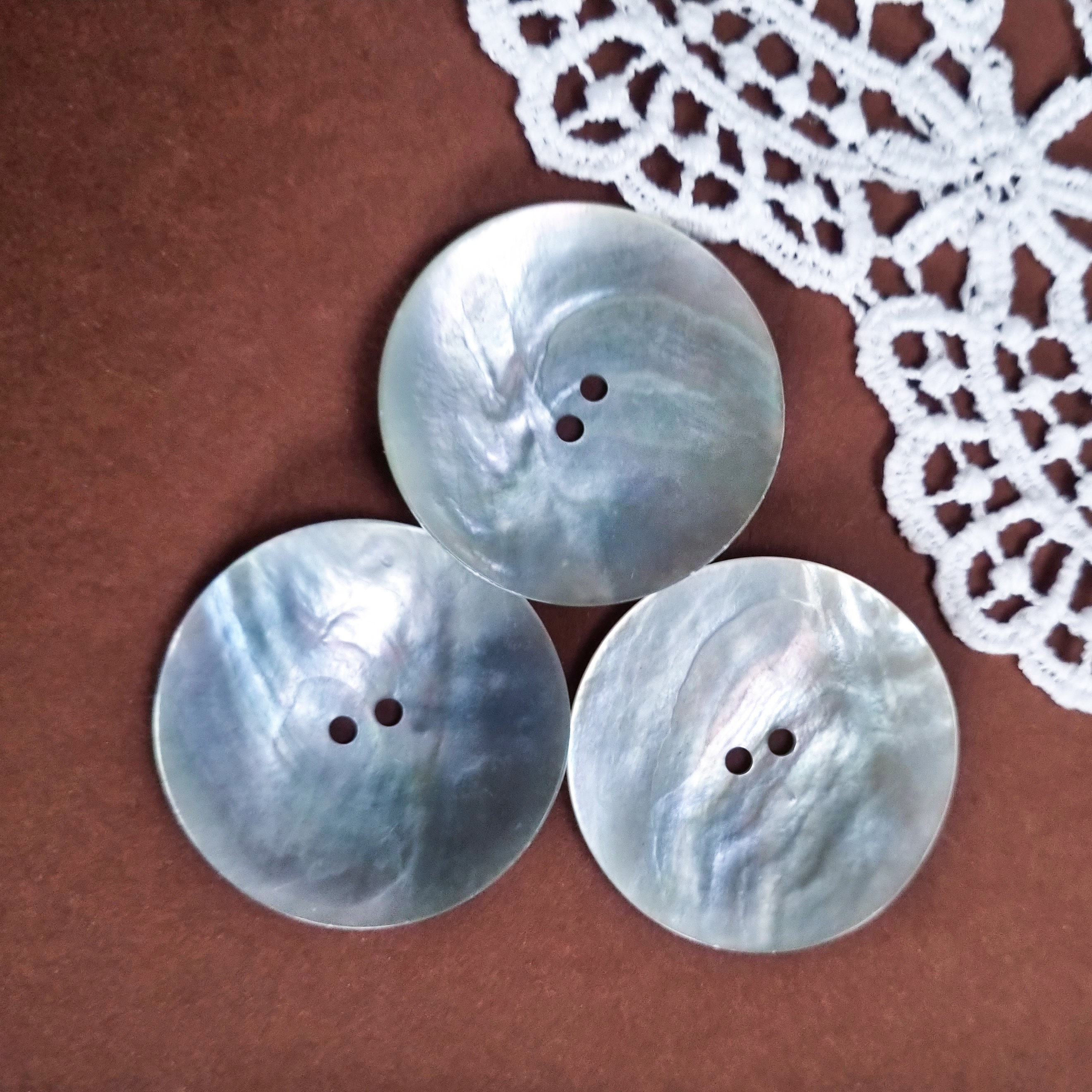 3pcs/lot Big 2-holes Akoya Shell Mother of Pearl Buttons 35 Mm Eco ...