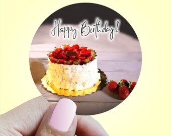 Birthday Vinyl Sticker Gift Wrapping Sticker | Etsy