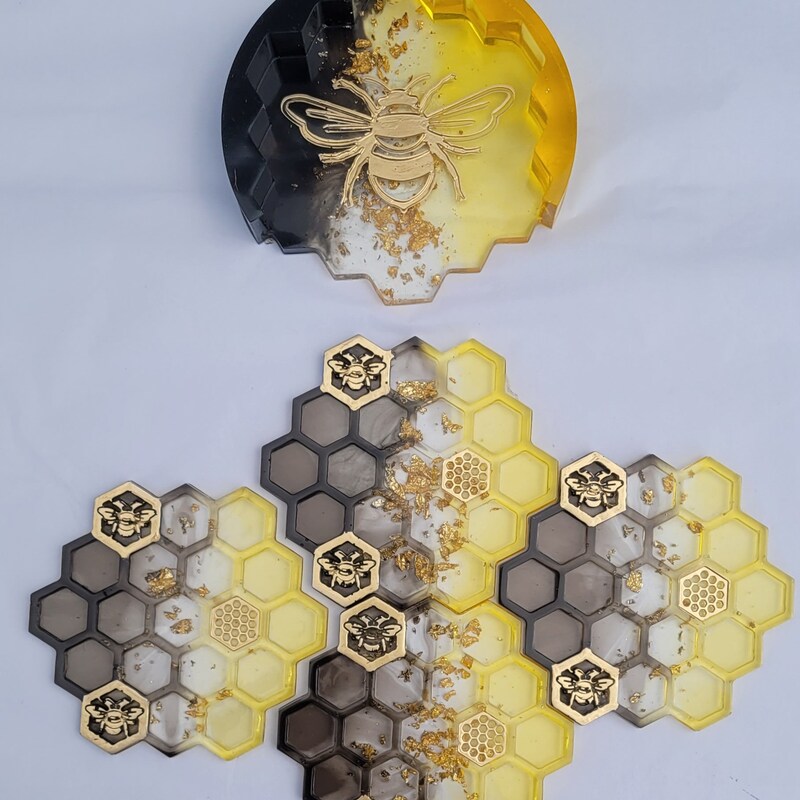 Bee Coasters - Etsy