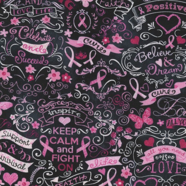Breast Cancer Fabric - Etsy