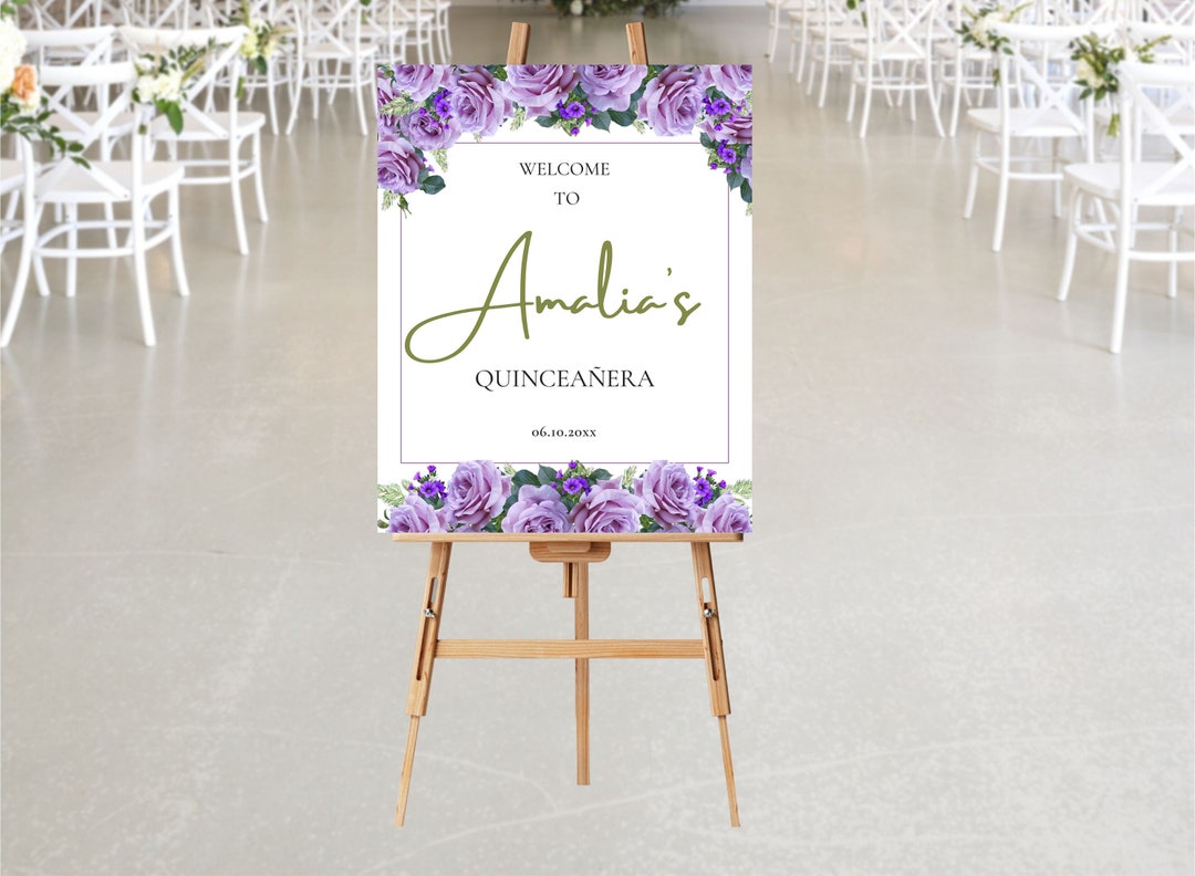 Quinceanera Welcome Sign Mis Quince 15th Birthday Quinceañera - Etsy