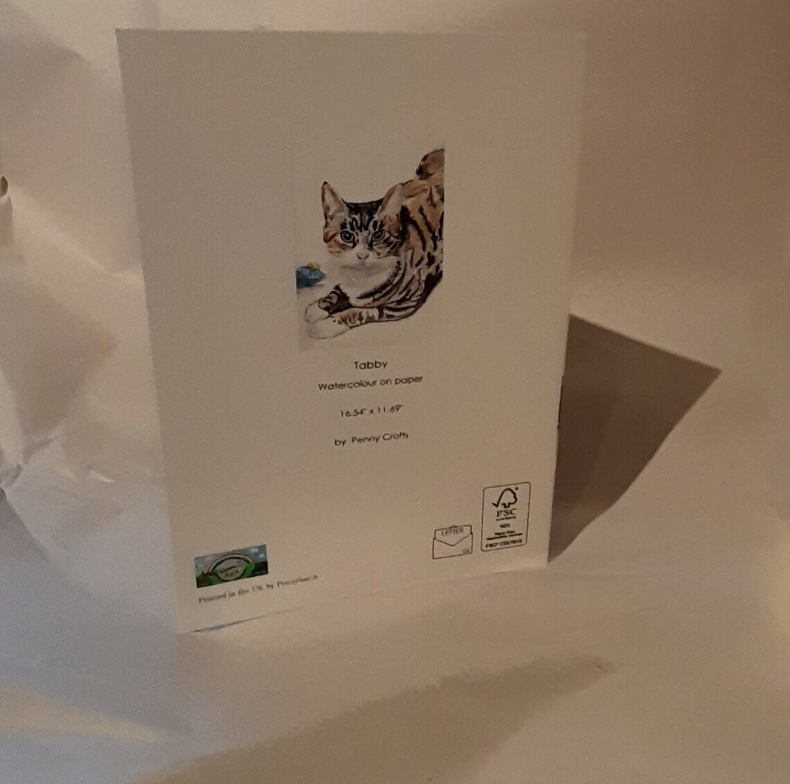 Tabby Cat Card Tabby Cat Cat Card Greetings Card - Etsy UK
