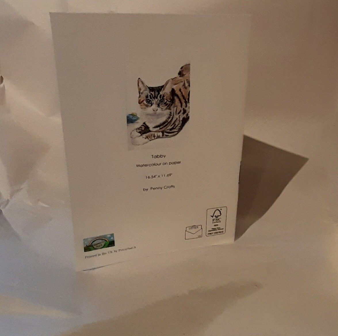 Tabby Cat Card Tabby Cat Cat Card Greetings Card - Etsy UK