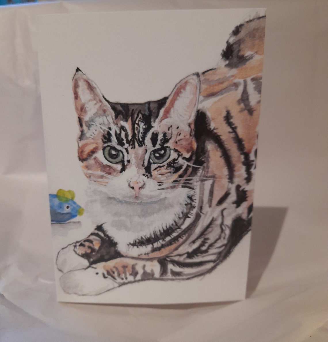 Tabby Cat Card Tabby Cat Cat Card Greetings Card - Etsy UK