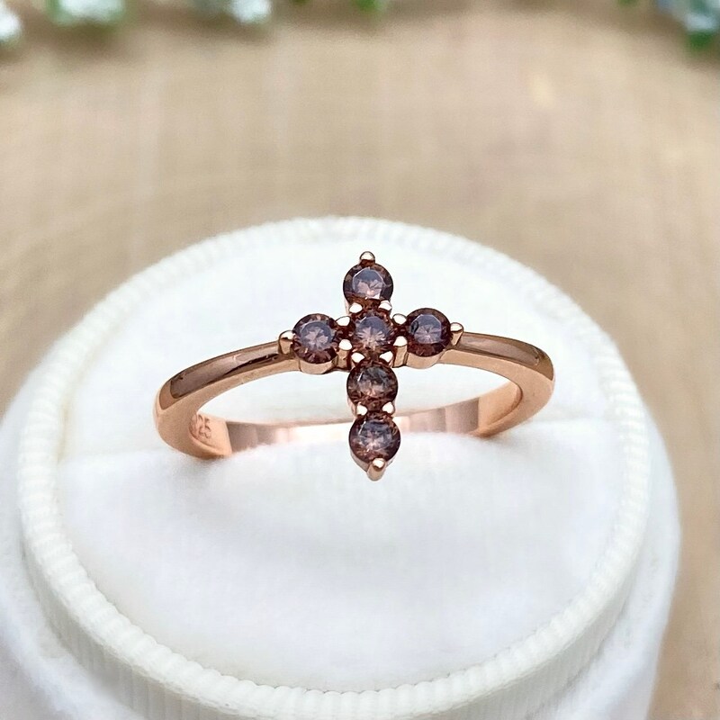 Rose Gold Diamond Ring - Etsy