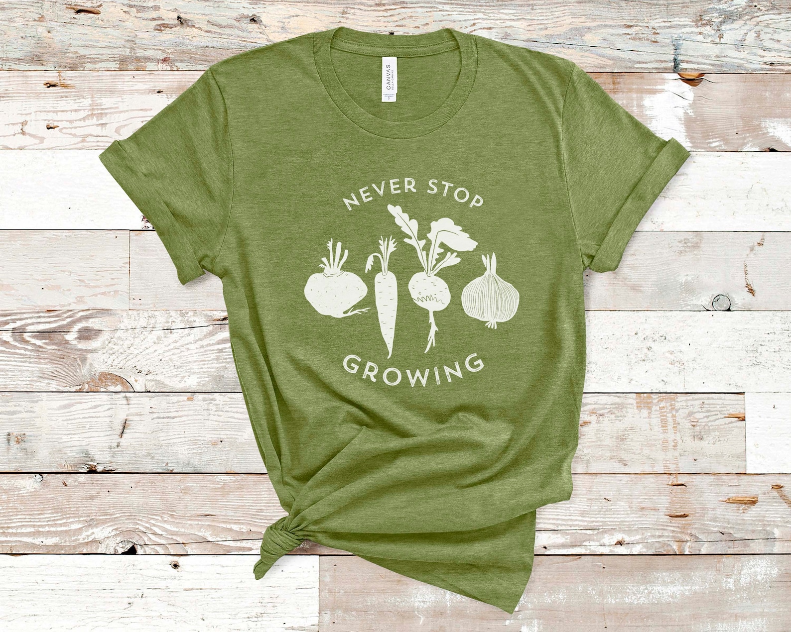 Never Stop Growing Shirt / Vegetable Garden Shirt Gardening T - Etsy
