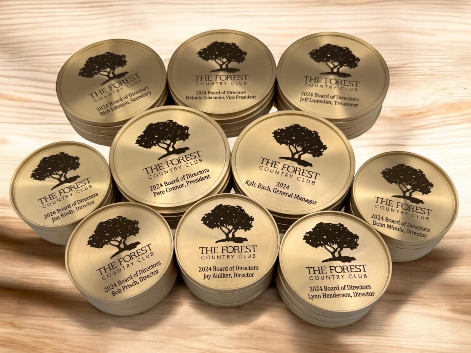 Engraved Brass Coasters – Custom Logo Drink Coasters for Business ...