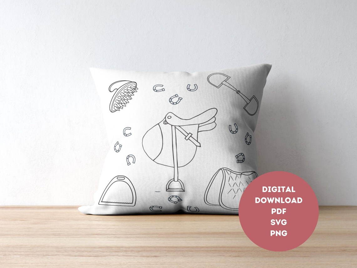 Horse Tack Pattern, Hand Embroidery, Embroidery Hoop Art, Embroidery ...