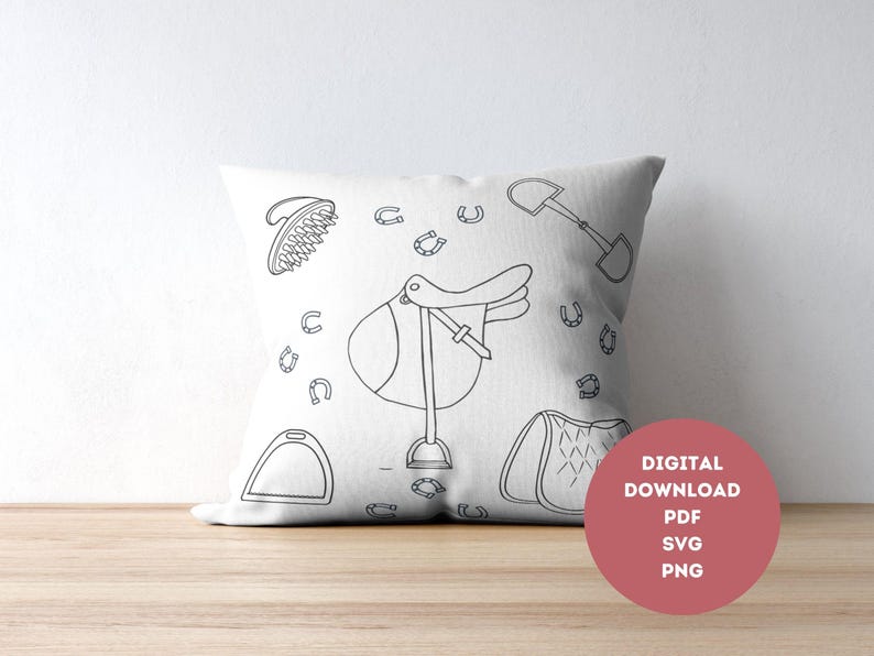 Horse Tack Pattern, Hand Embroidery, Embroidery Hoop Art, Embroidery ...