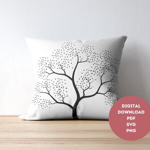 French Knot Tree Pattern, Hand Embroidery, Embroidery Hoop Art ...