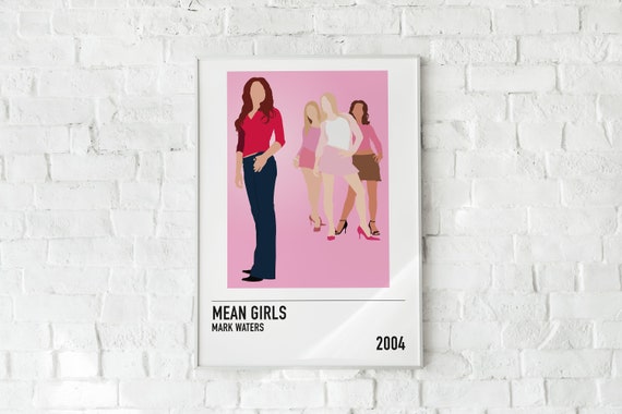 Mean Girls minimalist colour palette print A4 alternative movie poster ...