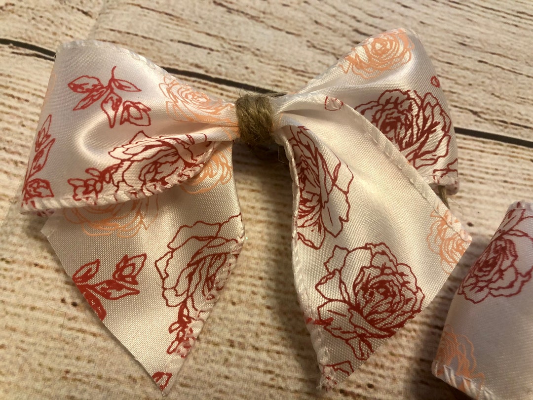 Pink and Red Roses Canister Bow Set - Valentines Day Bows - Etsy