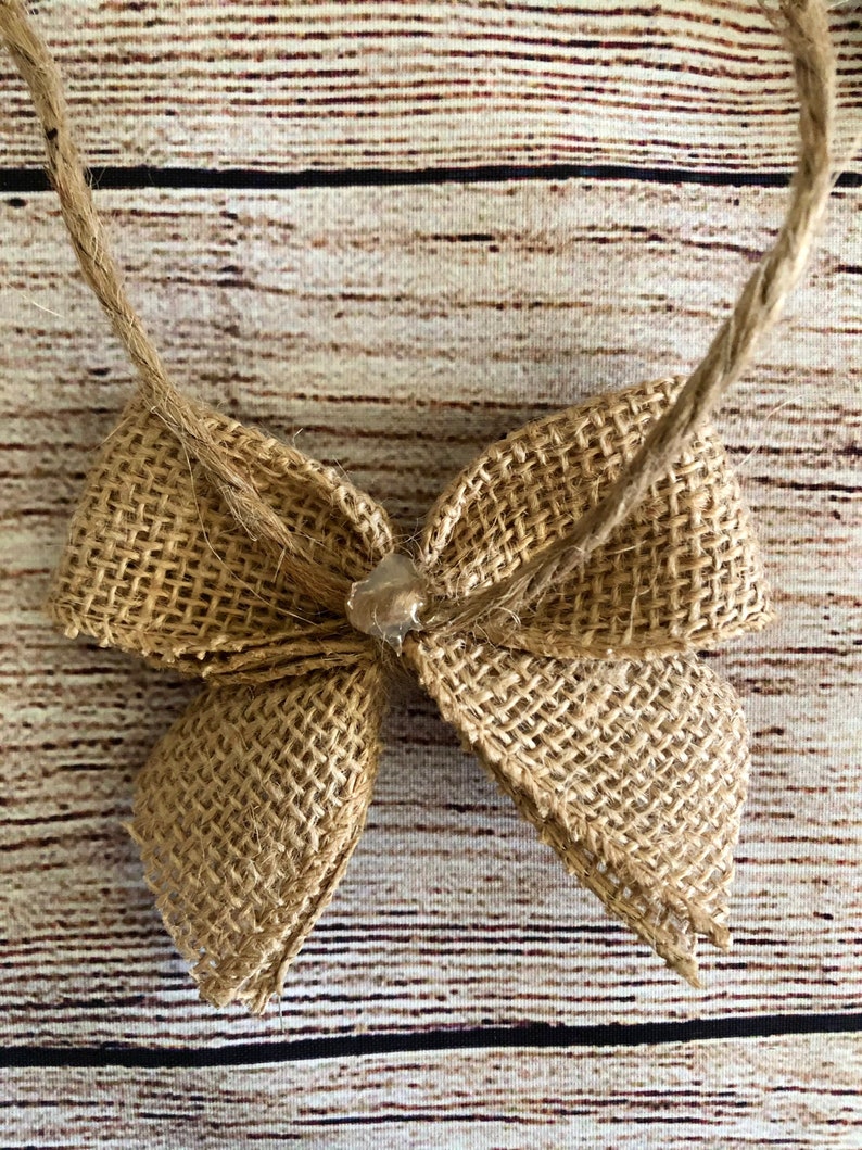 Handmade Burlap Canister Bow Set Farmhouse Rustic Theme - Etsy