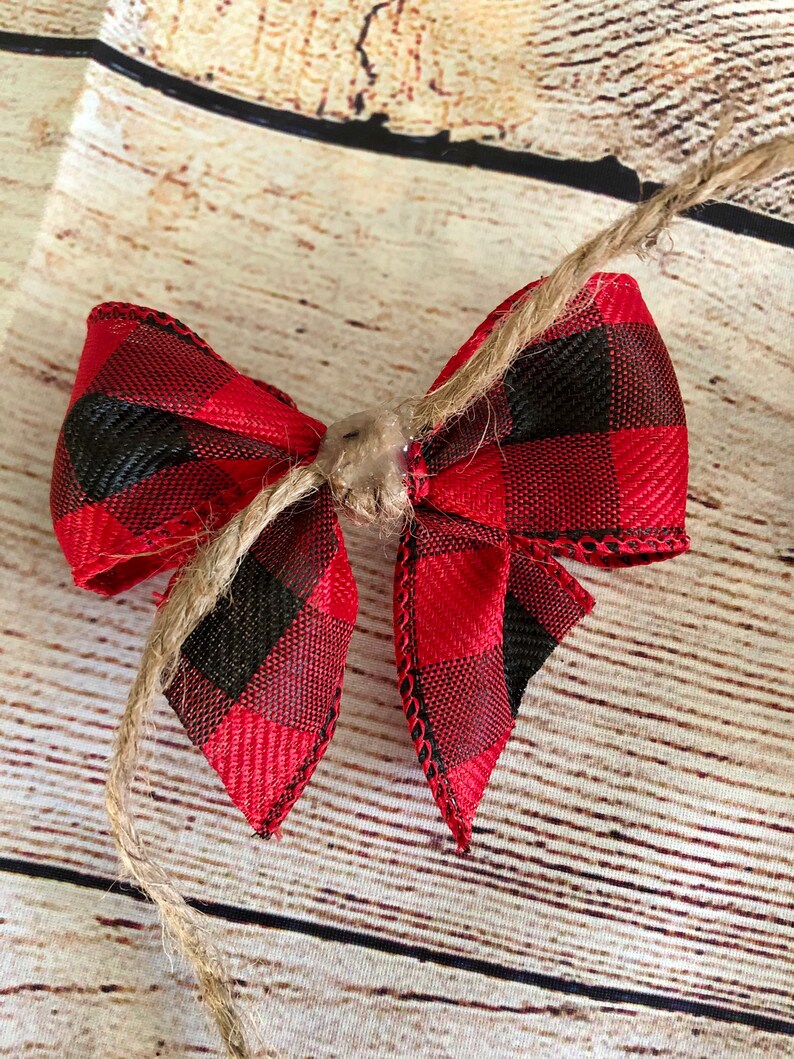 Farmhouse Canister Bow Set Red Black Buffalo Plaid Rustic - Etsy