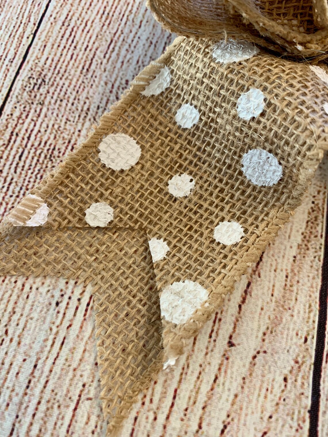 Handmade Polka Dot Burlap Bow - Decorative Spring Bow - Etsy