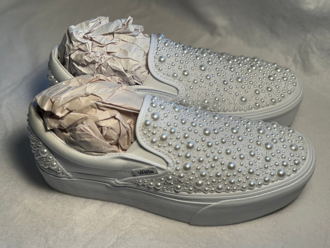 Women's Classic Slip-on Platform Pearl Vans, Women's Classic Slip-on ...