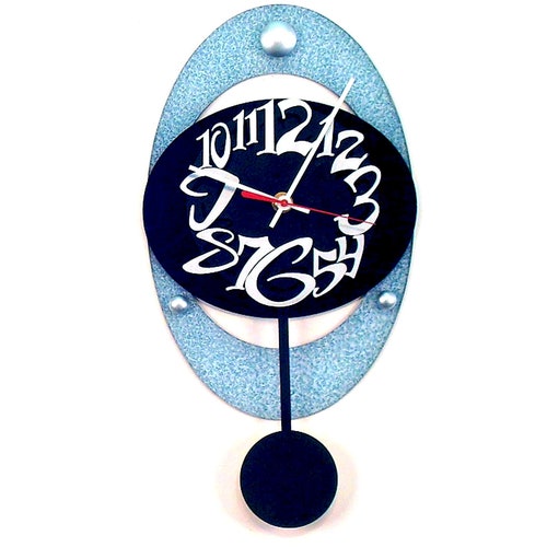 TIME D-very Cool Clocks-modern Wall Clock-swinging Pendulum - Etsy