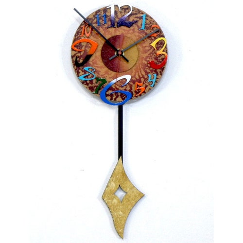 TIME D-very Cool Clocks-modern Wall Clock-swinging Pendulum - Etsy