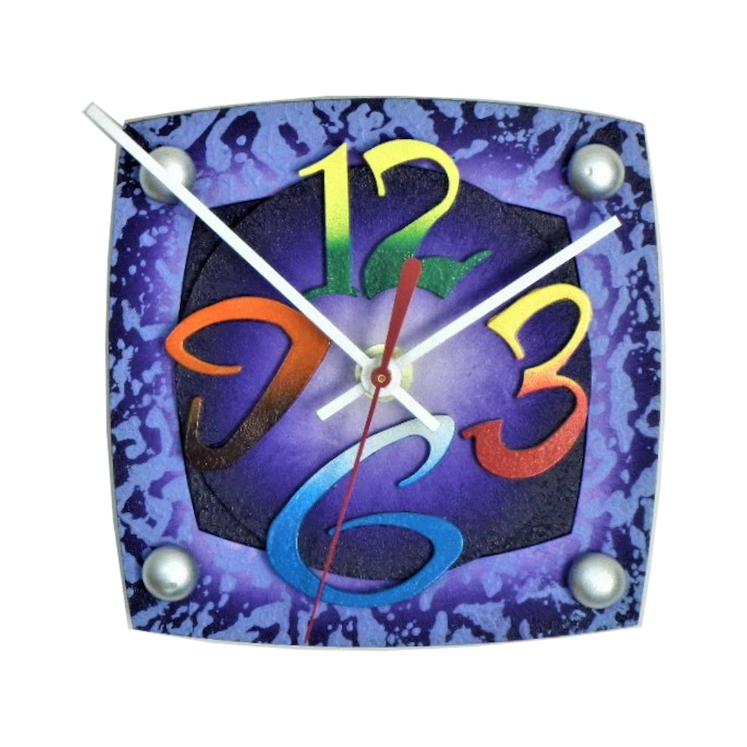 TV D-very Cool Clocks-modern Clocks-small Wall Clocks-purple Clocks ...